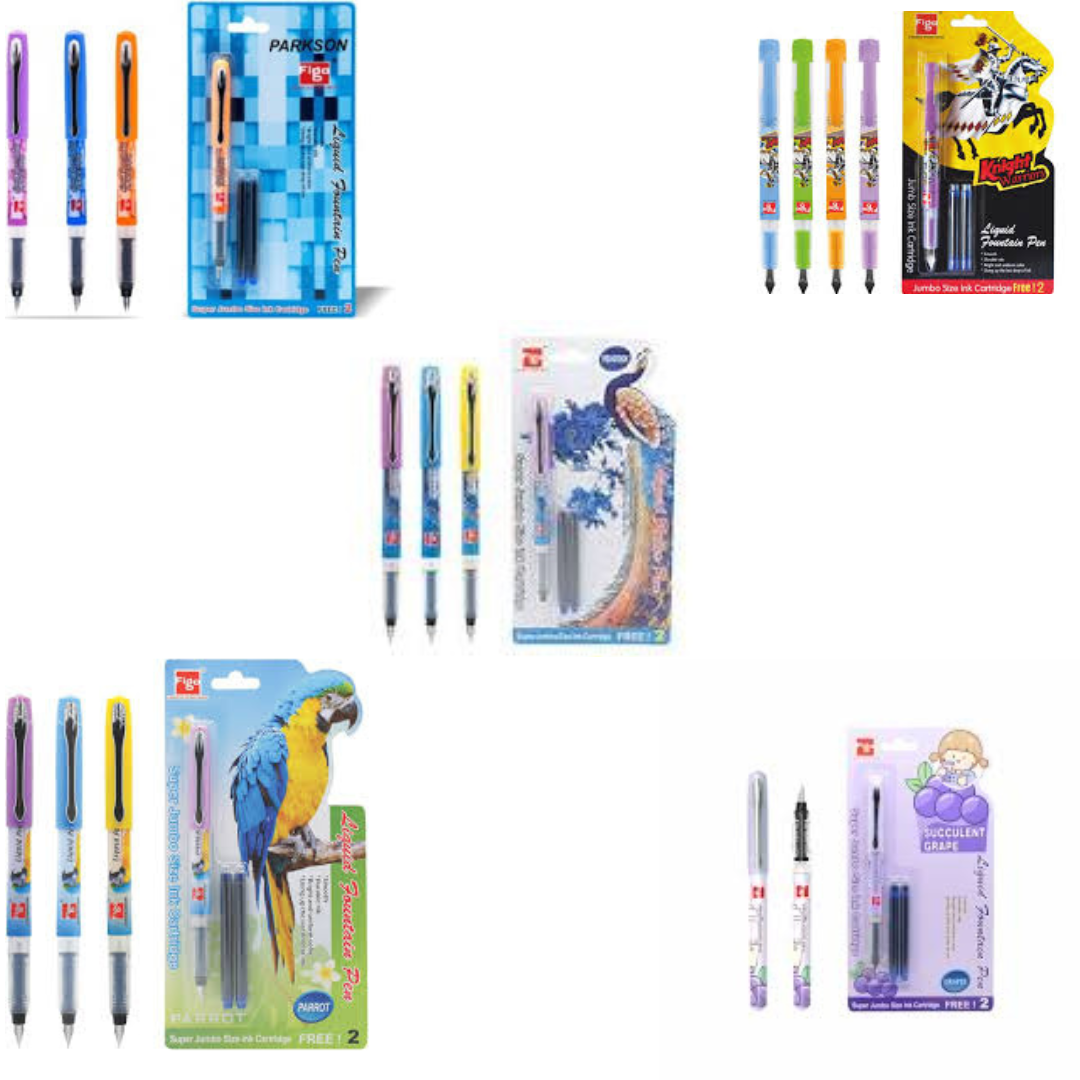 Figo Liquid Fountain Pen Mix (Pack Of 5) – thevbooks